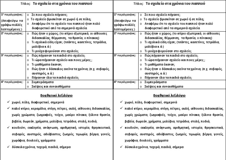 ΤΟ ΣΧΟΛΕΙΟ ΣΤΑ ΧΡΟΝΙΑ ΤΟΥ ΠΑΠΠΟΥ | PDF
