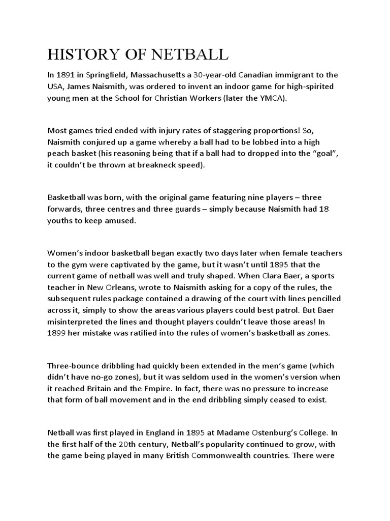 Netball | PDF | Sports | Ball Games