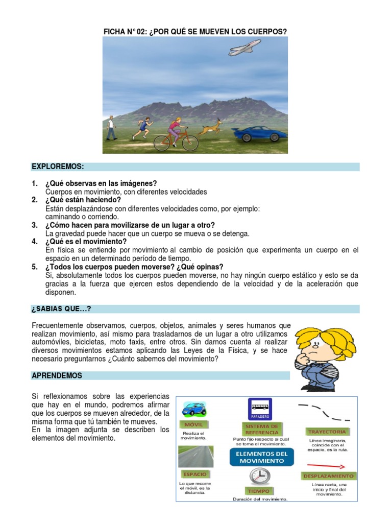 Ficha #2 | PDF | Velocidad | Las leyes del movimiento de Newton