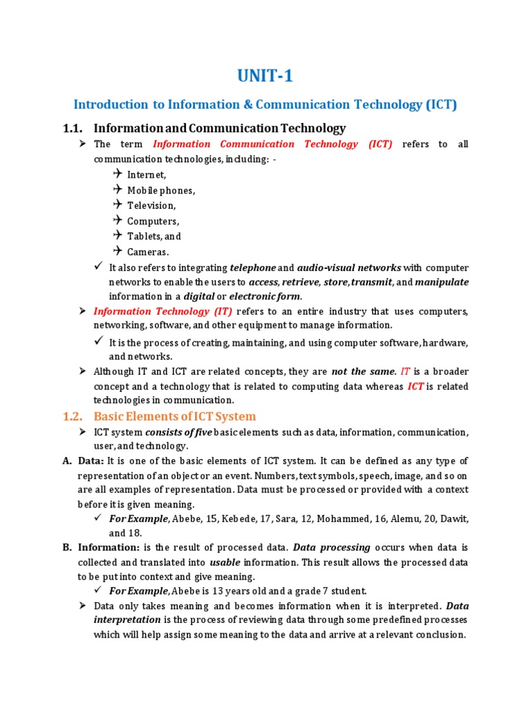 Grade 7 ICT Note | PDF | Computer Data Storage | Usb Flash Drive