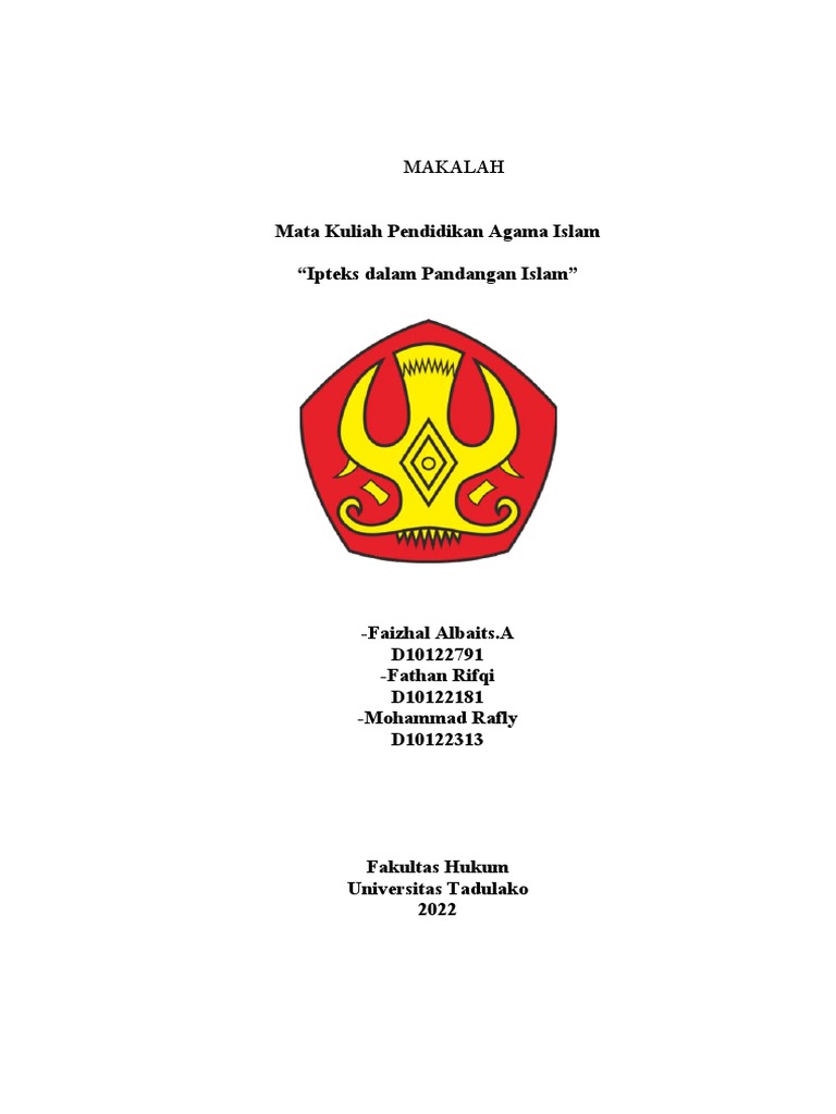 Makalah Ipteks Dalam Pandangan Islam | PDF Makalah Ipteks Dalam Pandangan Islam | PDF