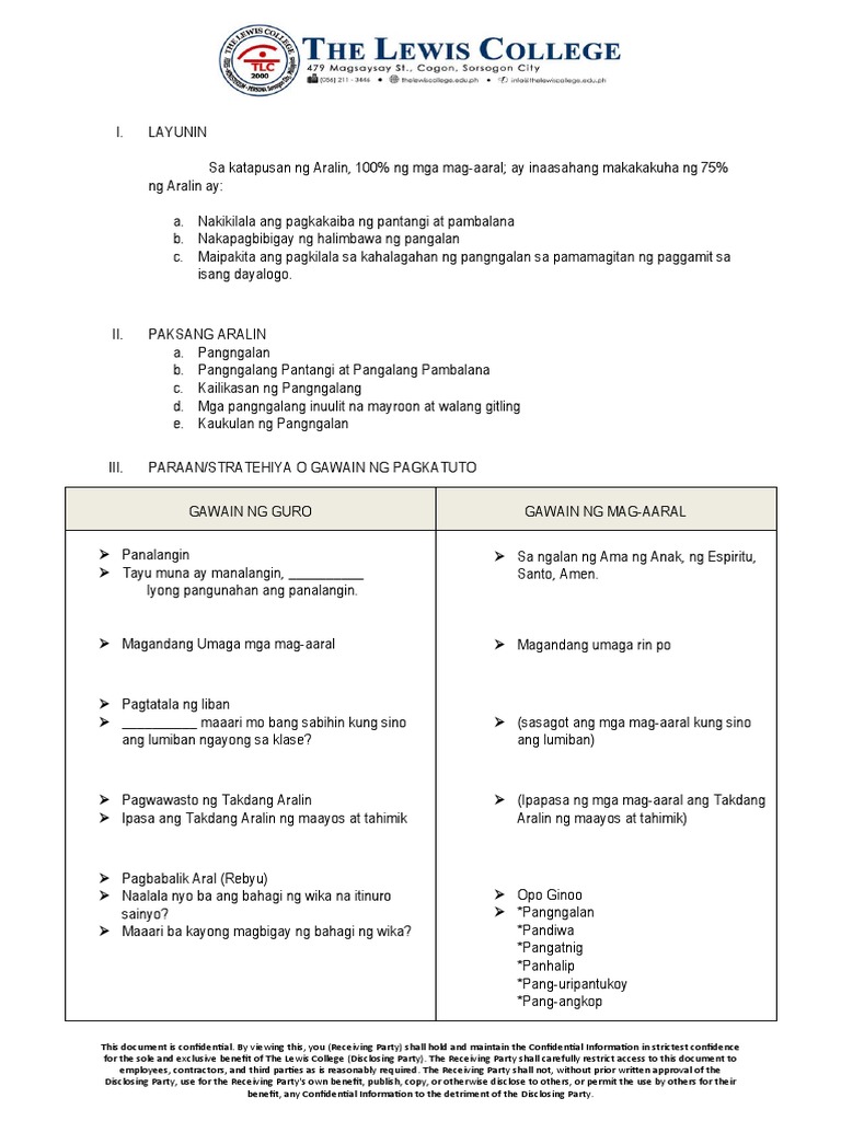 Detailed Lesson Plan Template | PDF