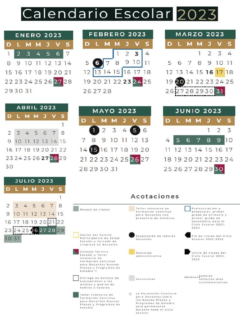 Calendario 2023 SEP | PDF