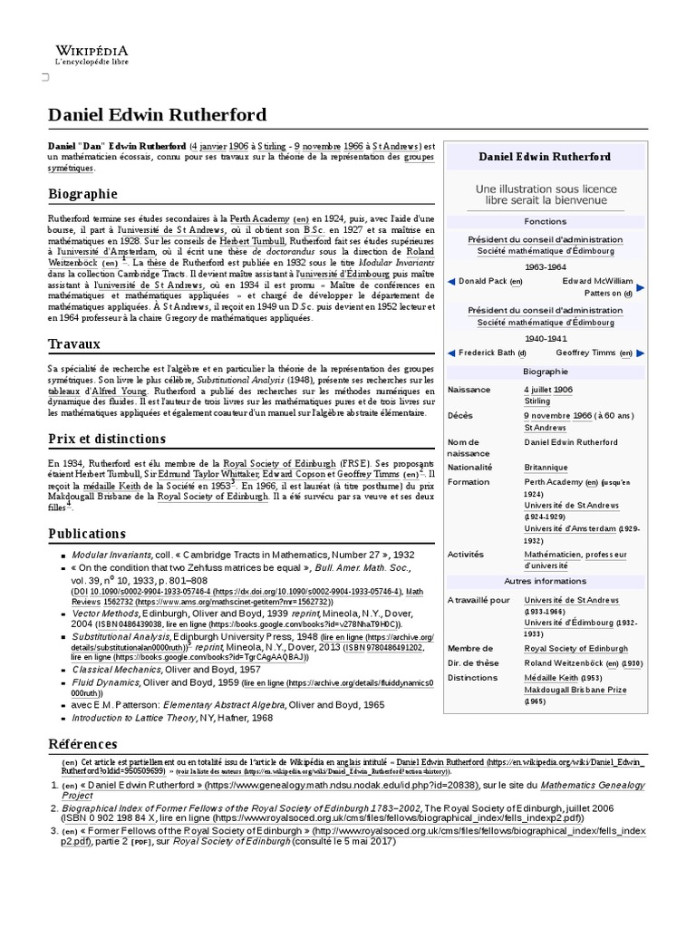 Daniel Edwin Rutherford | PDF | Mathématiques
