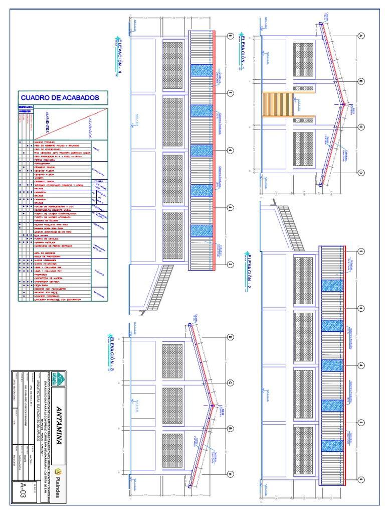 A-03 Elevacion y Corte Aprisco | PDF