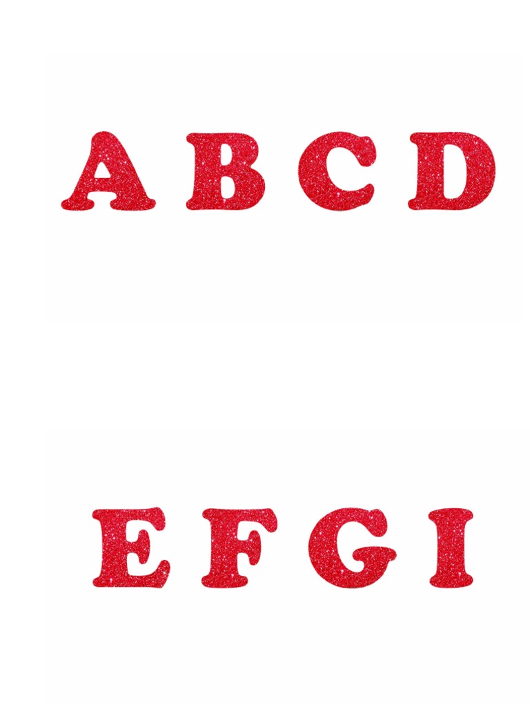Letras Glitter Rojo | PDF