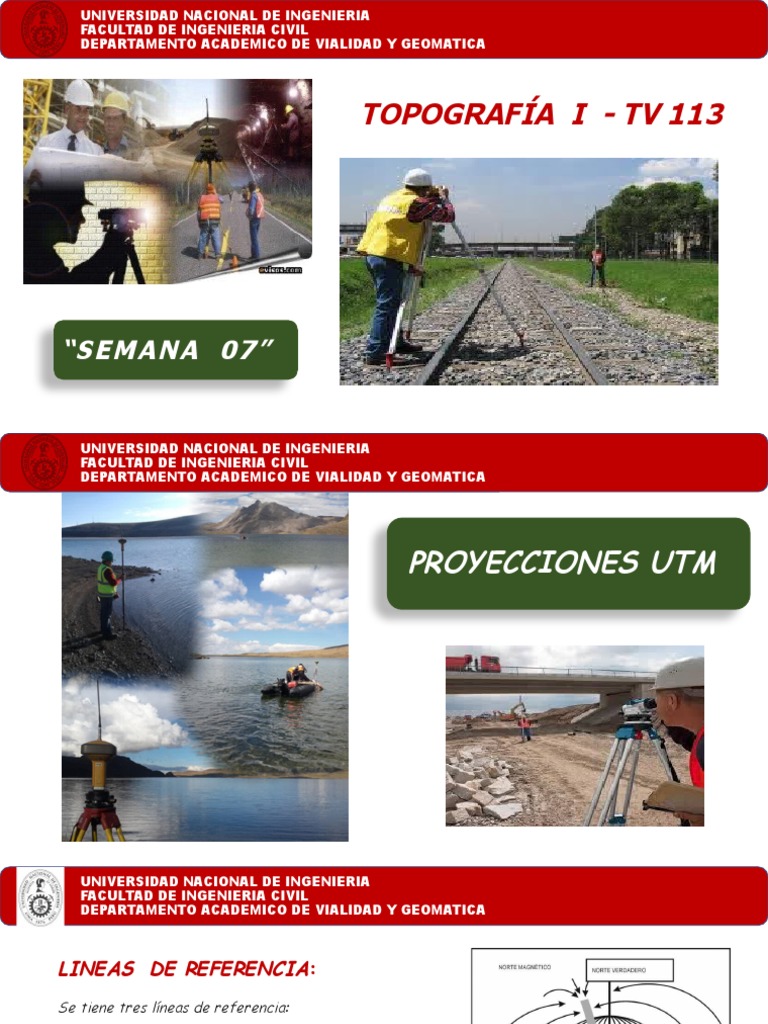 Semana 07 Proyecciones Utm | PDF | Cartografía | Ciencias de la Tierra