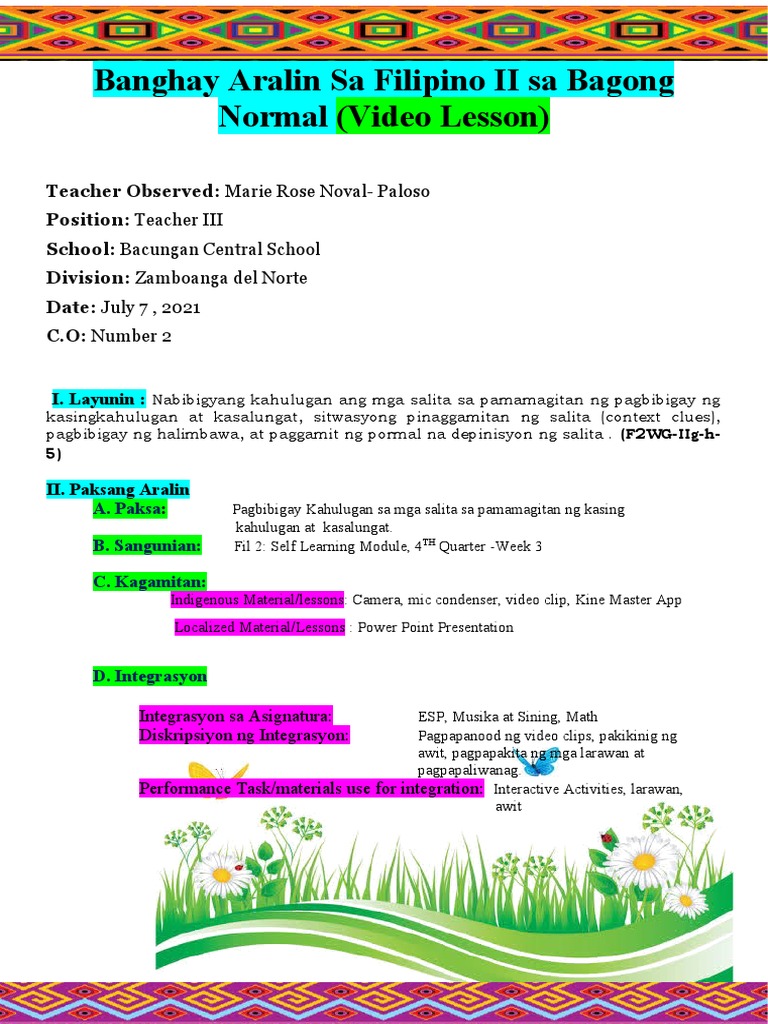 COT Filipino Grade 2 | PDF