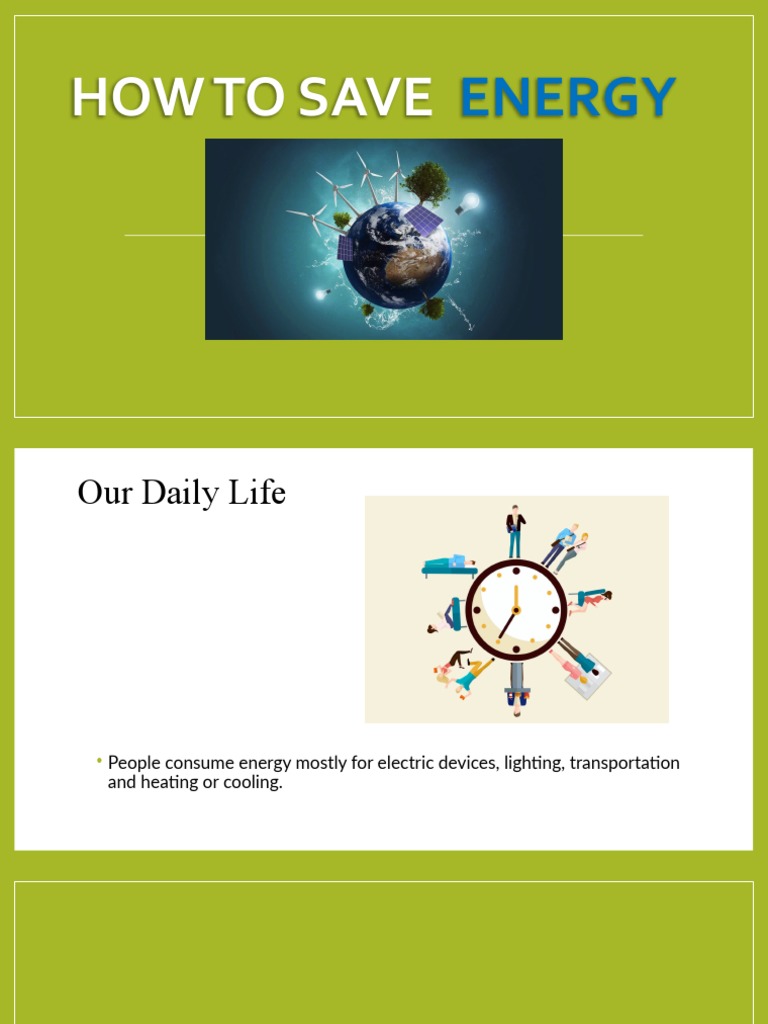 Energy-Saving Tips for Daily Life | PDF | Home & Garden