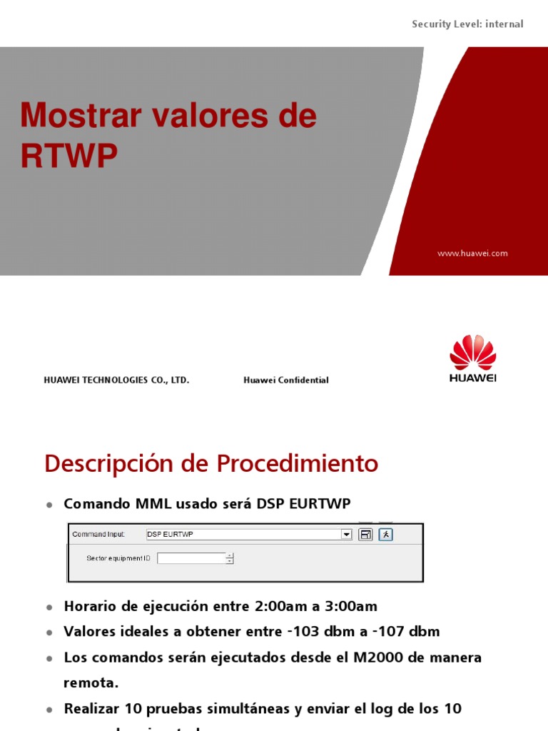 Mostrar Valores de RTWP | PDF | Tecnología e ingeniería