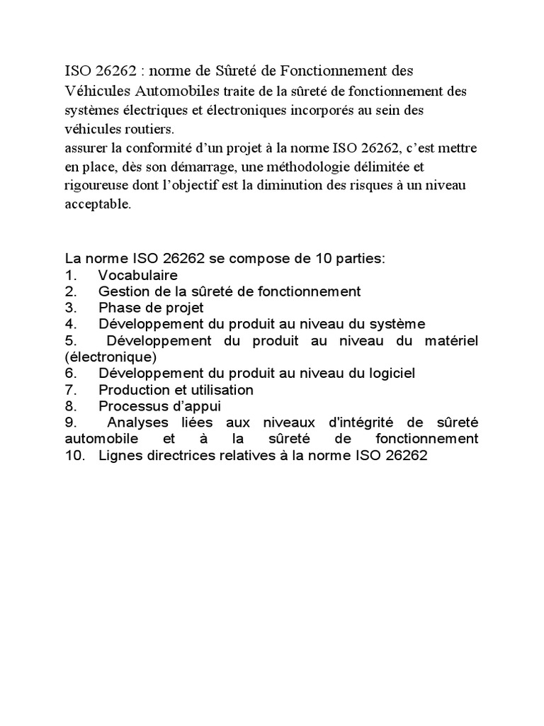 ISO 26262 et méthode cycle en V | PDF | Développement de logiciel ...