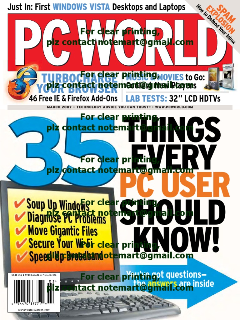 PC World Magazine March | Download Free PDF | Windows Vista | Graphics ...