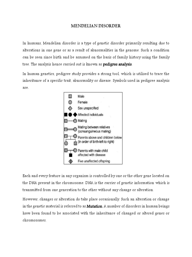 Mendelian Disorder Finals | PDF | Genetic Disorder | Dominance (Genetics)