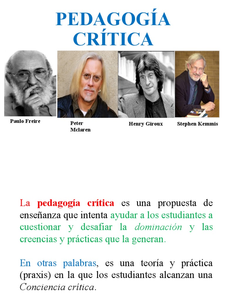 Pedagogia Critica | PDF | Cognición | Teoría de la educación