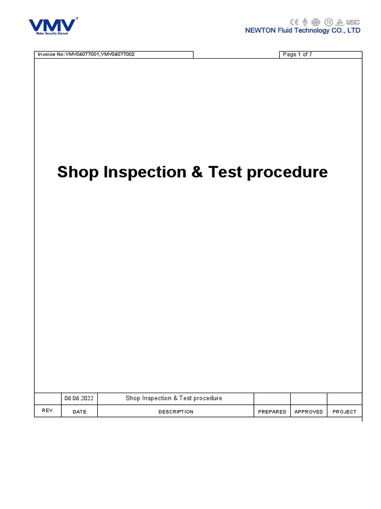 Shop Inspection & Test procedure-GVK-1 | PDF | Valve | Pump