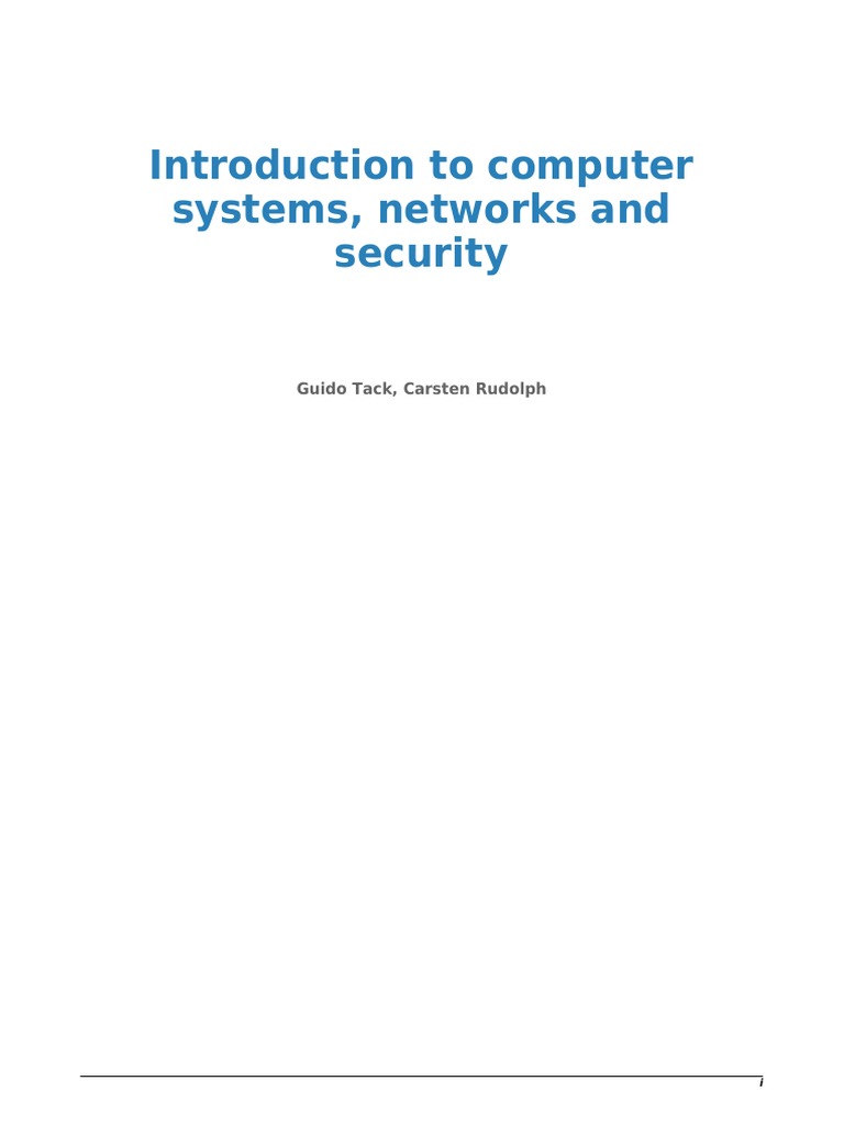 Introduction To Computer Systems Networks and Security | PDF | Vacuum ... Introduction To Computer Systems Networks and Security | PDF | Vacuum ...