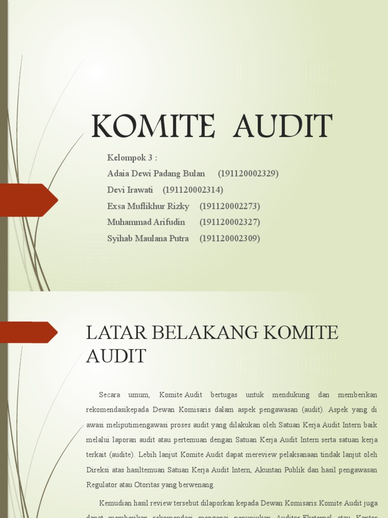 Komite Audit | PDF