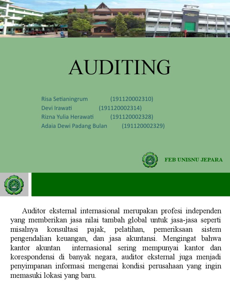 Auditing 1 | PDF