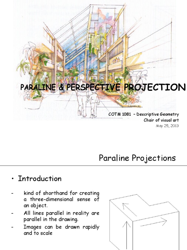 Paraline Perspective Projections Note | PDF | Perspective (Graphical ...