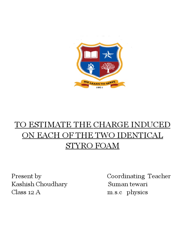 To Estimate Charge On Pith Ball Class XI | PDF | Electric Charge | Force