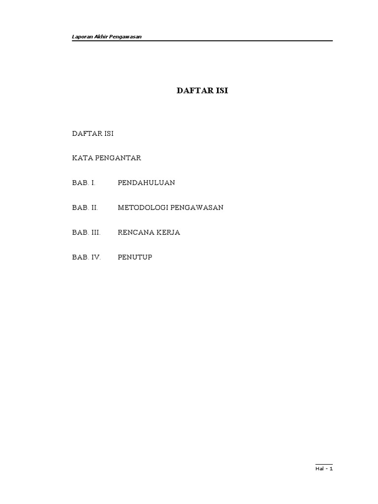 Contoh Laporan Akhir | PDF