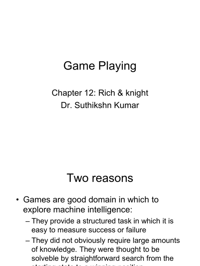 Chapter12 GamePlaying | PDF