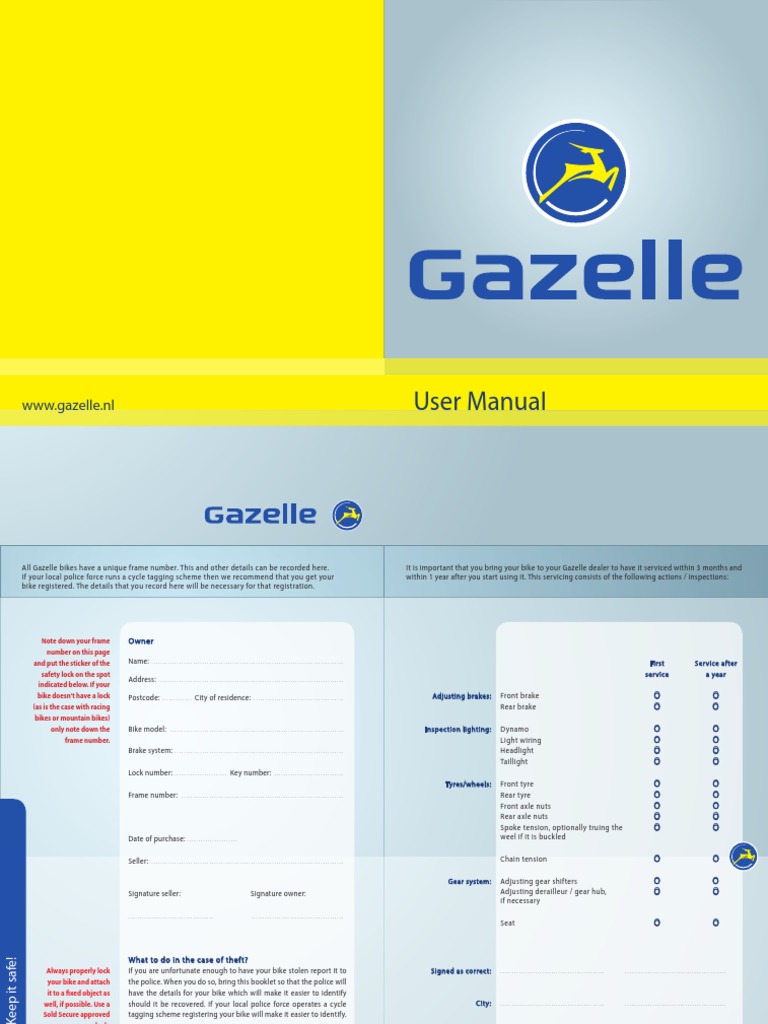 Manual Gazelle | PDF | Headlamp | Road Vehicles