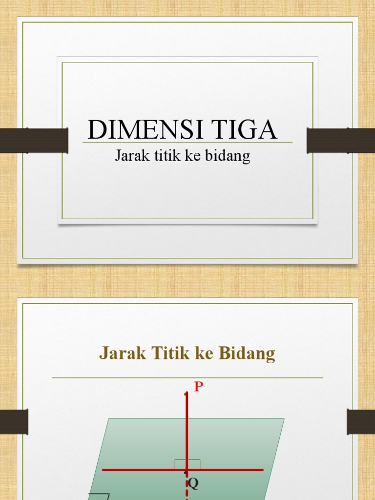 Dimensi Tiga (Jarak Titik Ke Bidang) | PDF