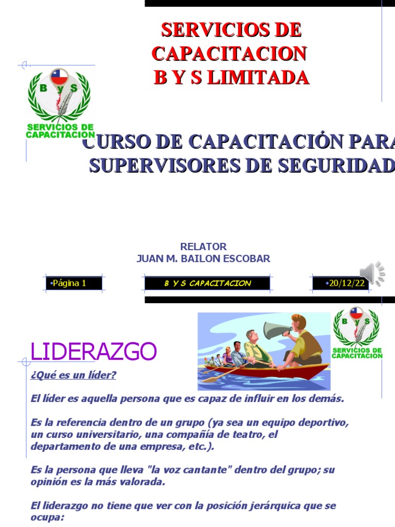 Curso para Supervisores Liderazgo. | PDF | Liderazgo | Gestión de ...
