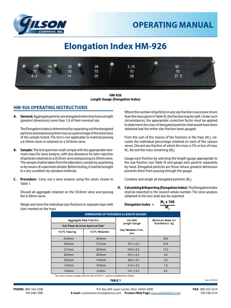 Manual Elongation Index Length Gauge | PDF | Applied And Interdisciplinary Physics