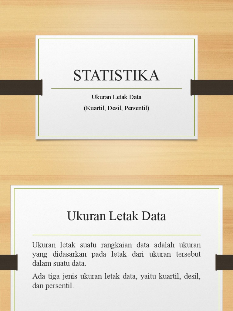 Statistika (Ukuran Letak Data) | PDF