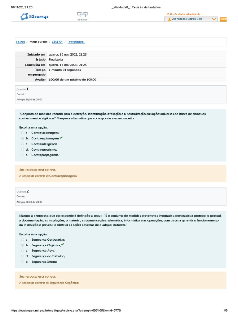 Atividade6 Revisão Da Tentativa | PDF