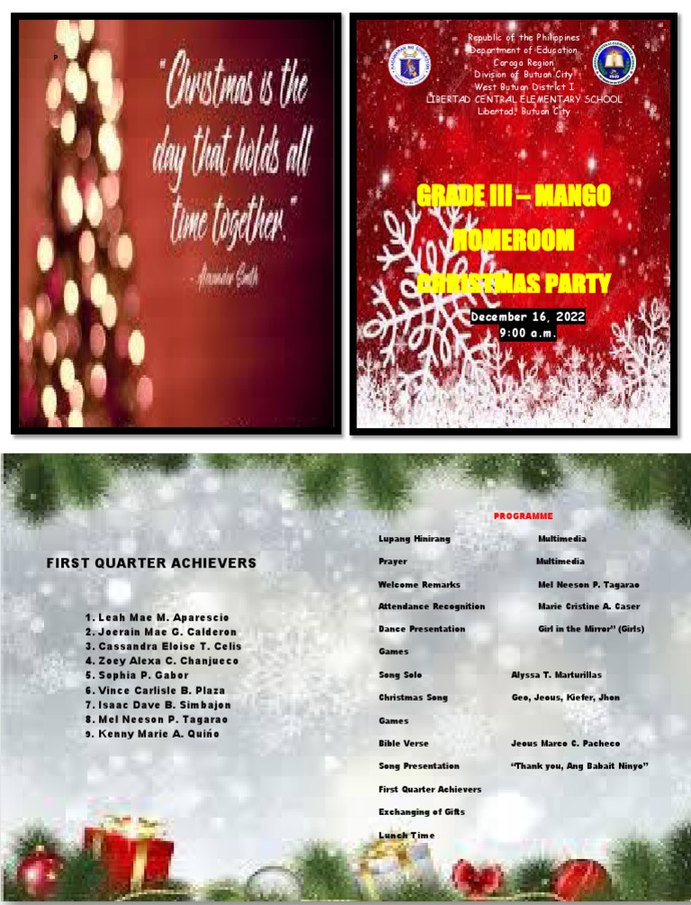Christmas Party Program Flow | PDF