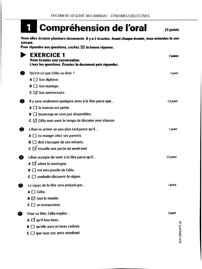 Examen B1 | PDF