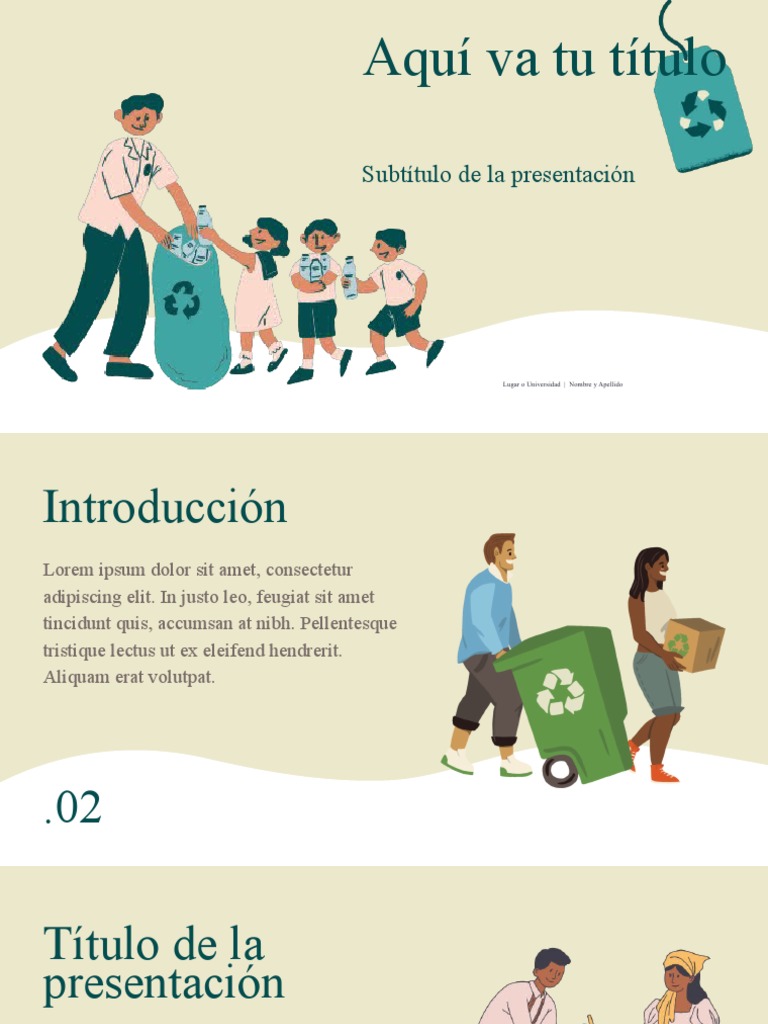 Plantilla Powerpoint Reciclaje | PDF