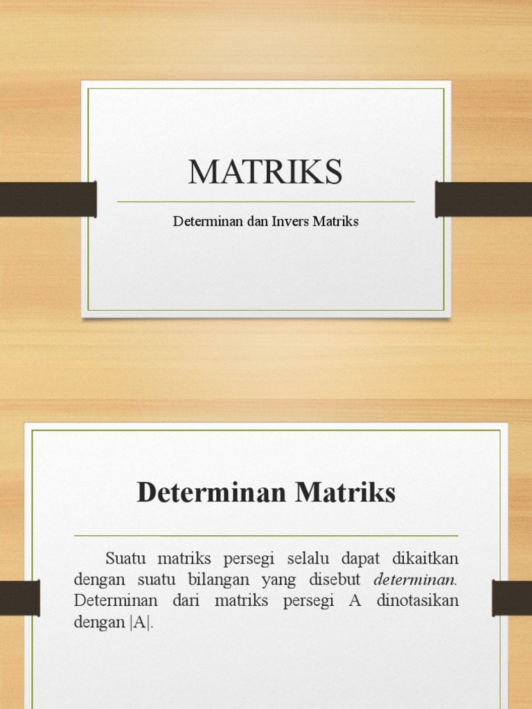 Determinan Dan Invers Matriks | PDF