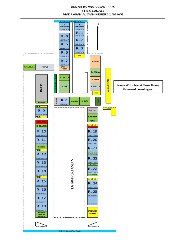 Denah PPPK Tilok Man 1 Ngawi | PDF