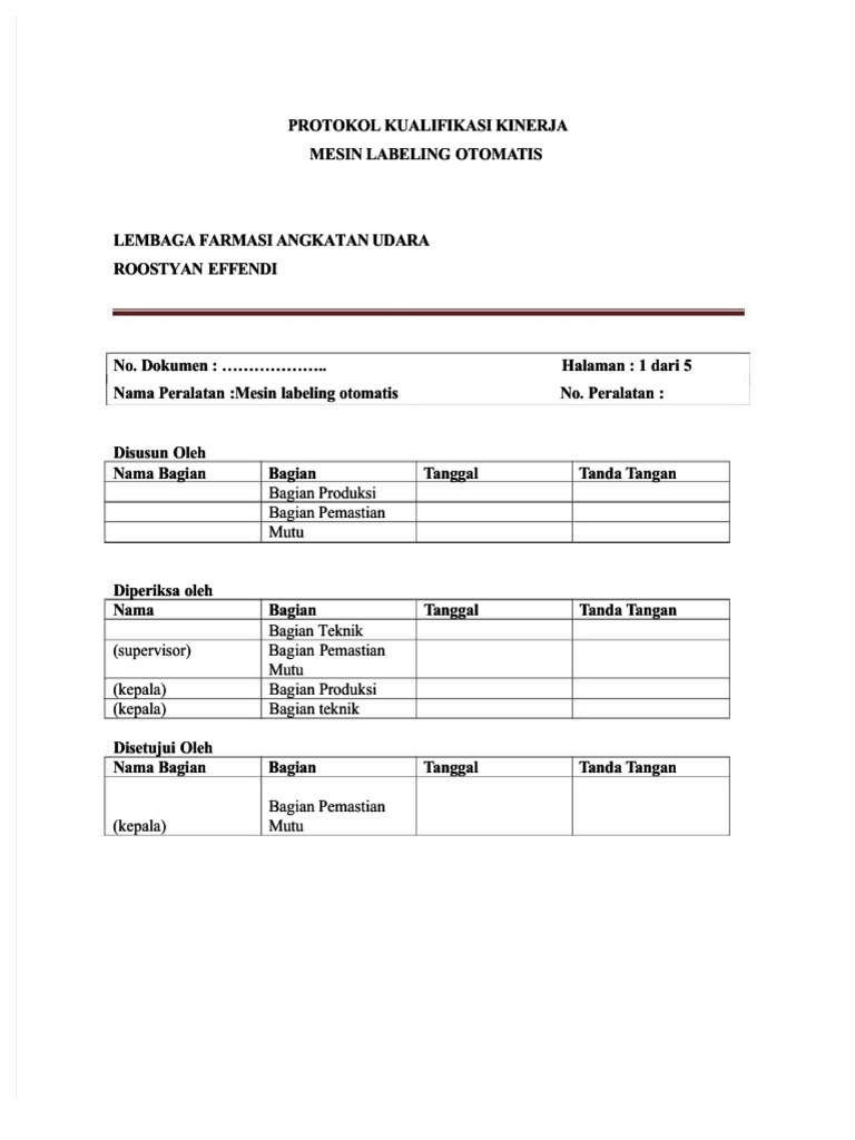 PDF Protokol Kualifikasi Kinerja Compress | PDF