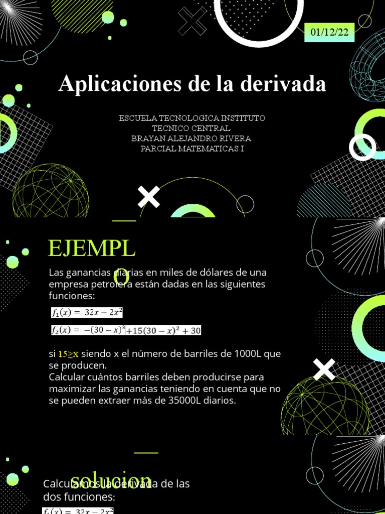 Aplicaciones de La Derivada | PDF