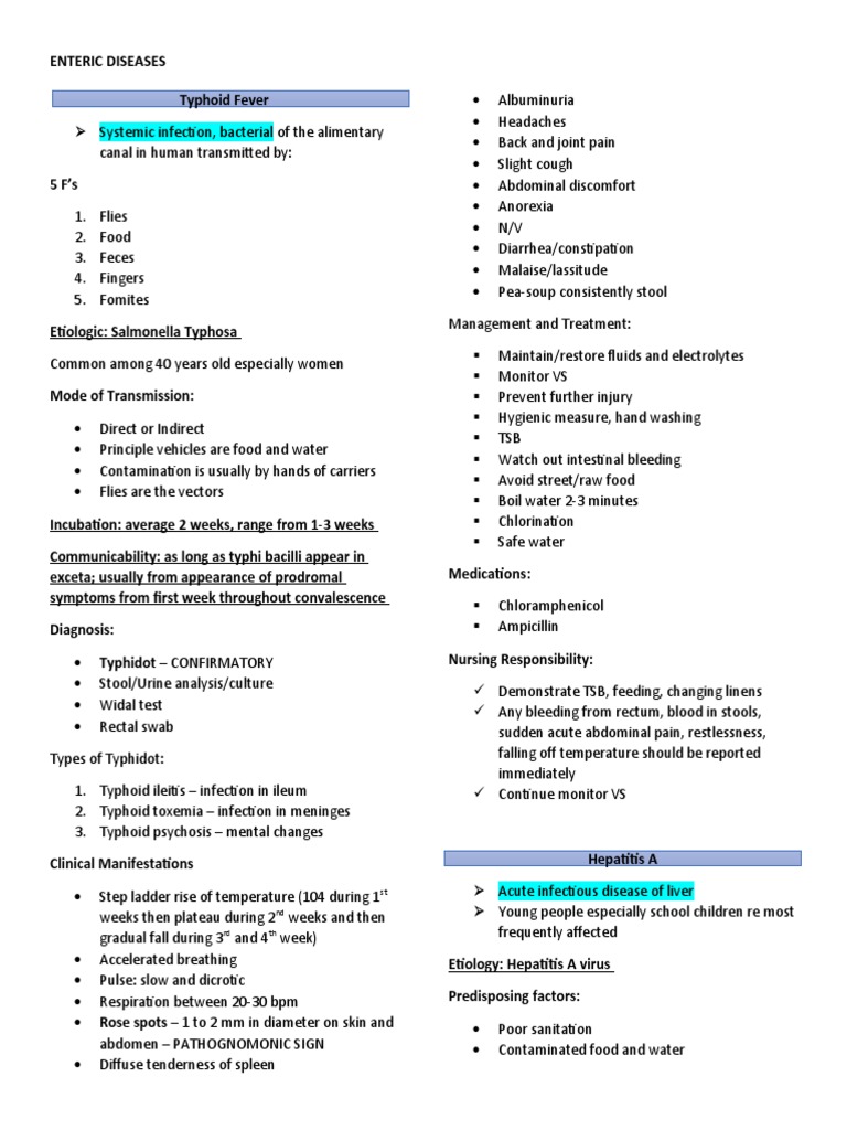 ENTERIC-DISEASE | PDF | Diseases And Disorders | Epidemiology
