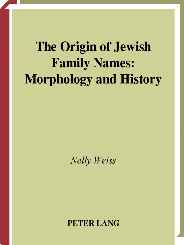 Origin of Jewish Family Names | PDF | Jews | Sephardi Jews