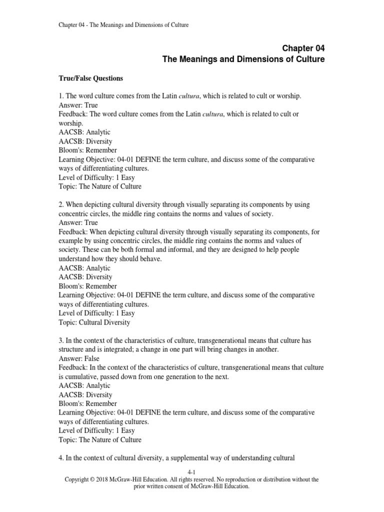 Luthans10e TB Ch04 | PDF | Femininity | Masculinity