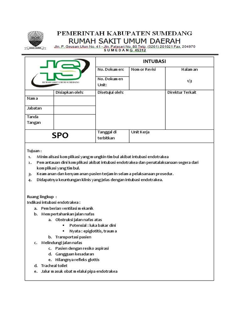 Spo Intubasi | PDF