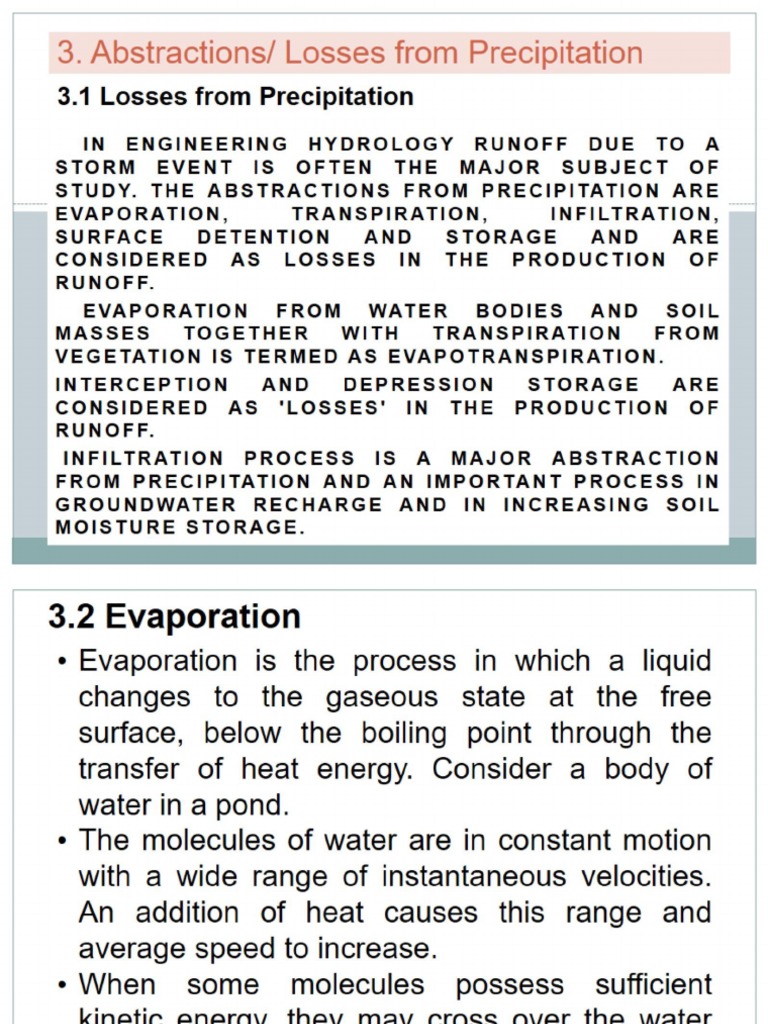 3 Abstraction and Losses From Precipitation | PDF