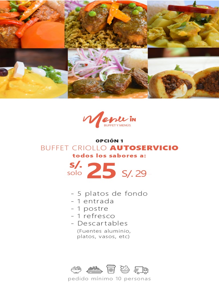 Buffet Criollo: Menús y Precios | PDF