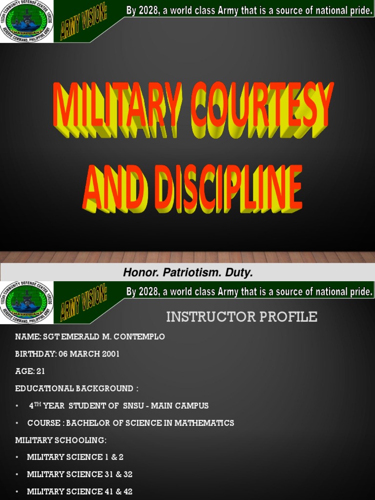 Military Courtesy Discipline | PDF | Flag