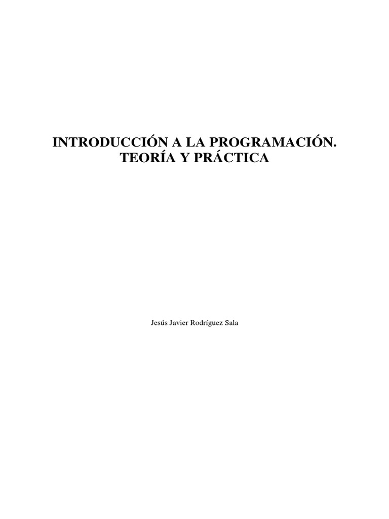 Introduccion A La Programacion Teoria y Practica | PDF | Lenguaje de ...