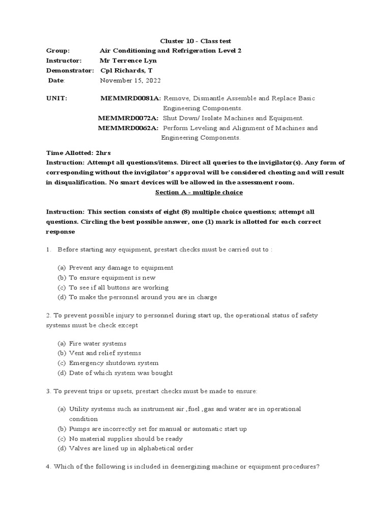 Cluster 10 Internal 2022 | PDF | Mechanical Engineering | Manufactured Goods