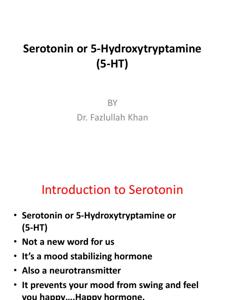 Serotonin or 5 Hydroxytryptamine | PDF | Serotonin | Receptor ...