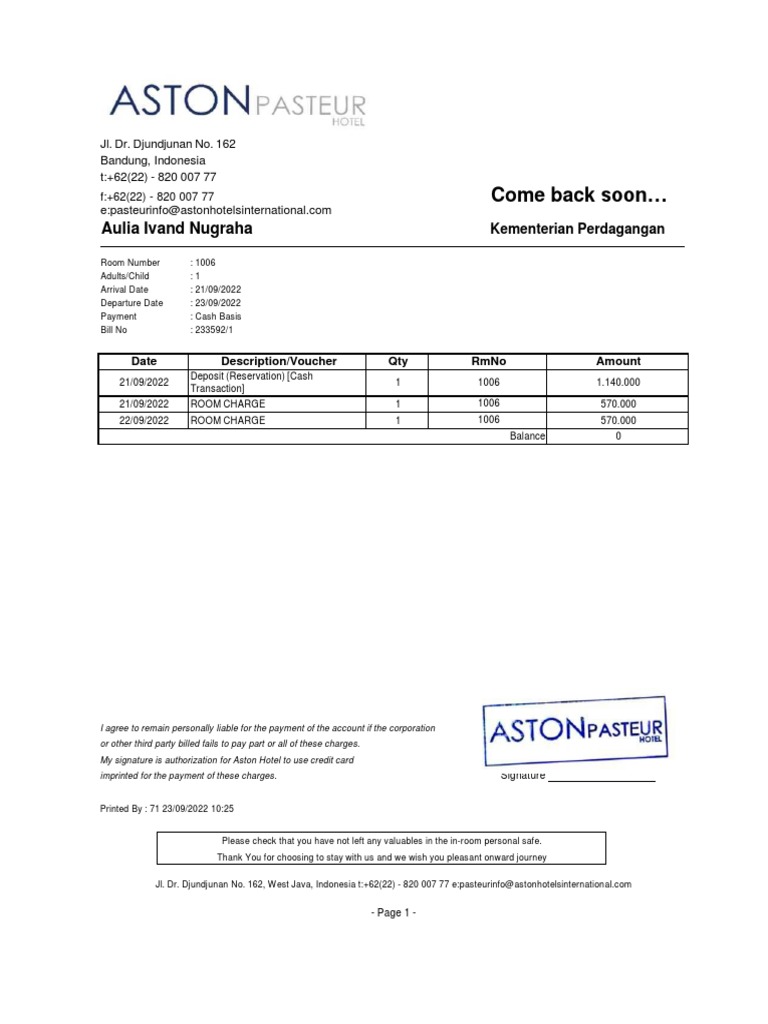 Aston Bandung Aulia Ivand Nugraha | PDF